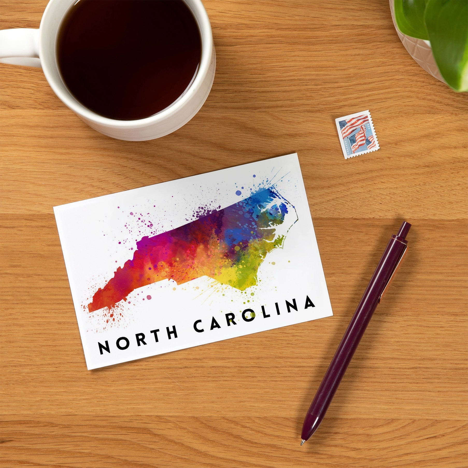 NC Postcard (Gradient Color) – Hometown Apparel